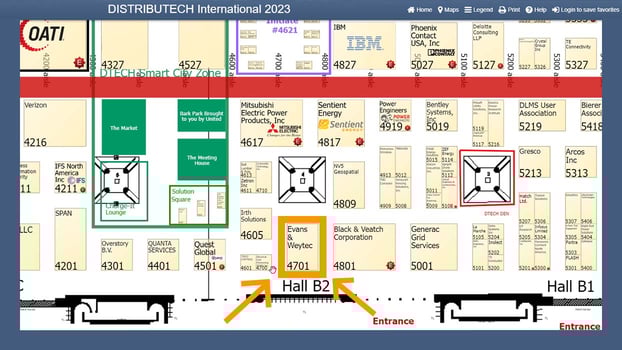 Evans at Distributech International 2023 in San Diego