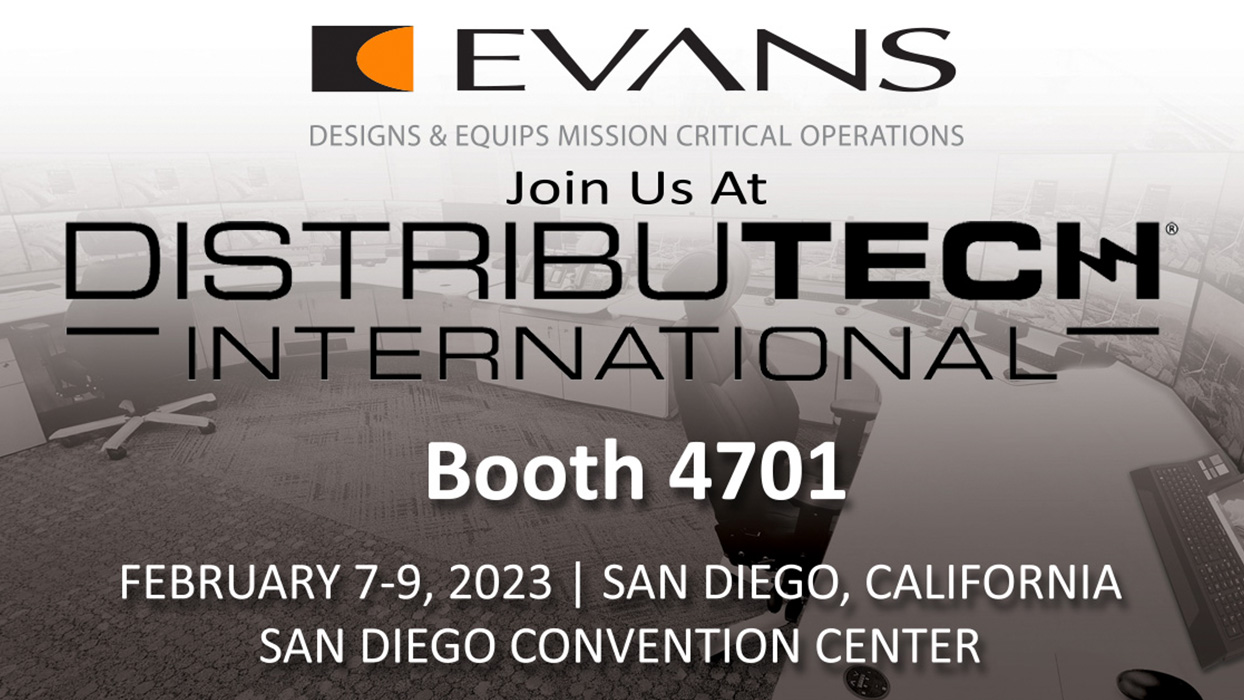 Evans at Distributech International 2023 in San Diego