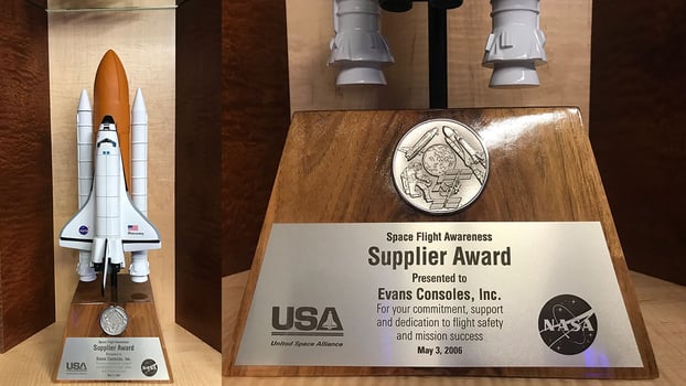 Evans Consoles Supporting Space Exploration & NASA Supplier Award