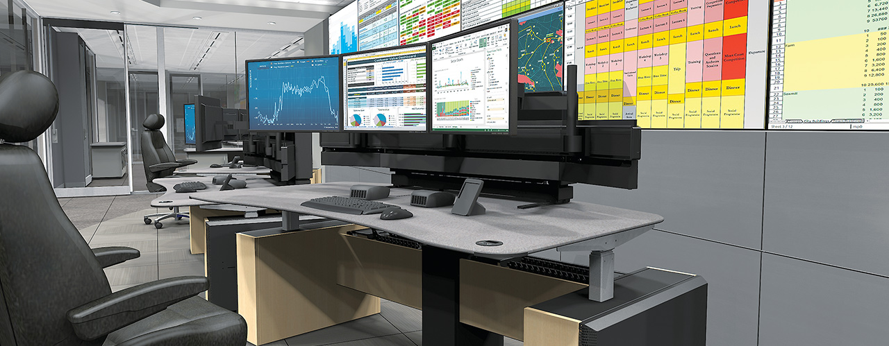 Response NEXTGen Sit Stand Control Room Consoles from Evans