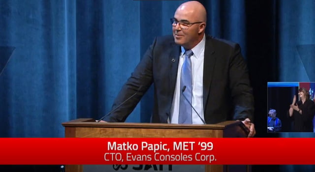 Matko Papic Distinguished Speaker at Technology Institute Convocation