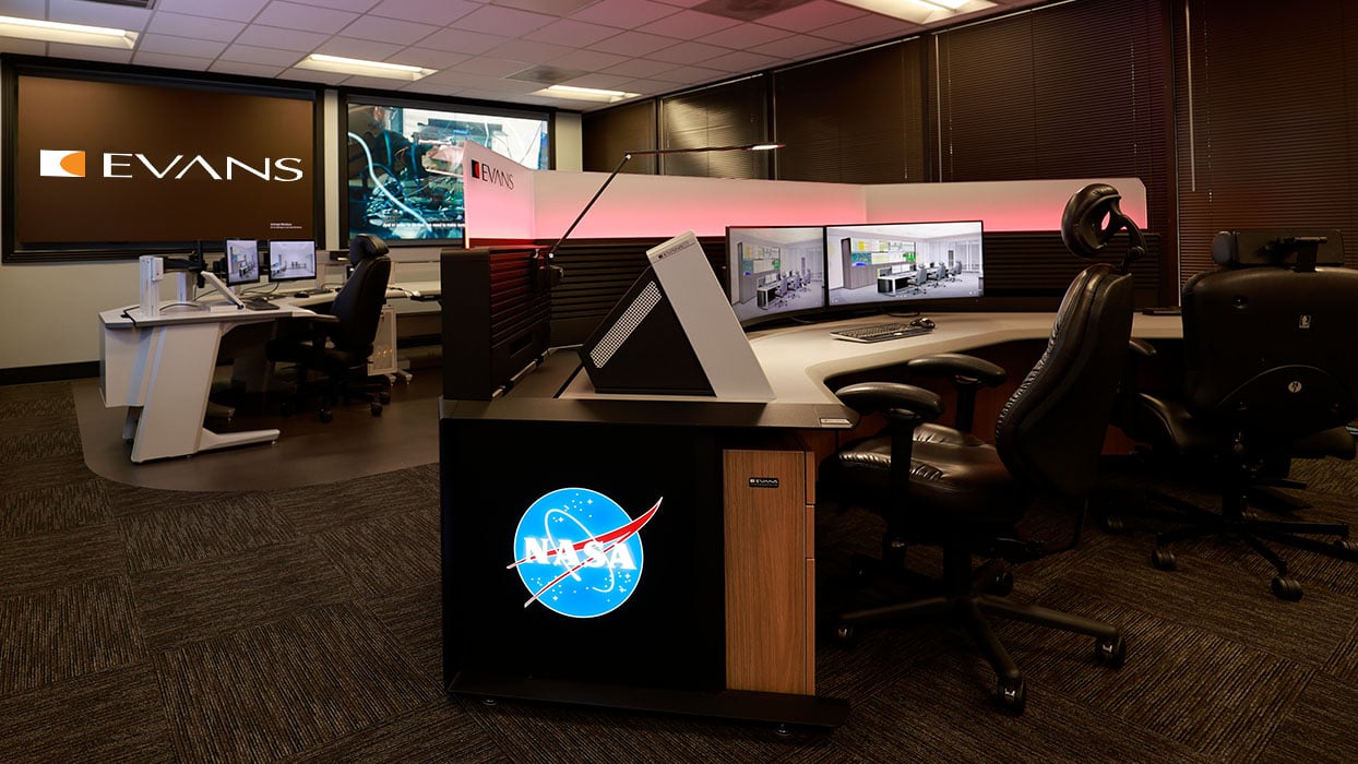 Houston Showroom with Evans Control Room Consoles & Products
