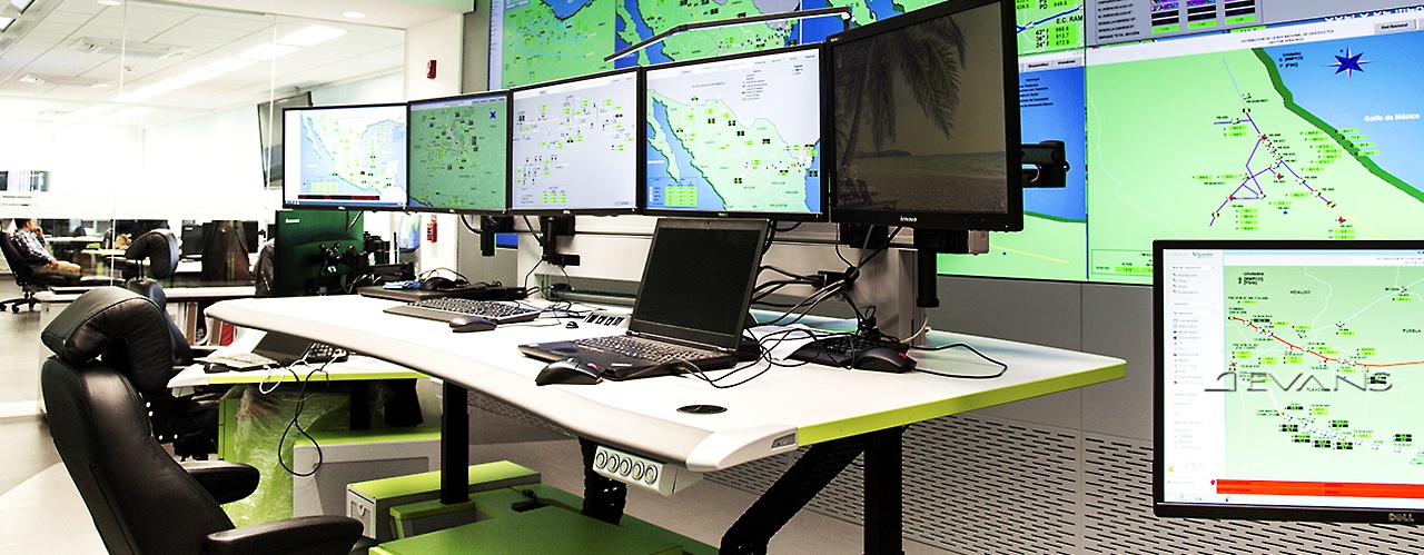 Strategy Air Sit-Stand Workstations for Control Rooms | Evans