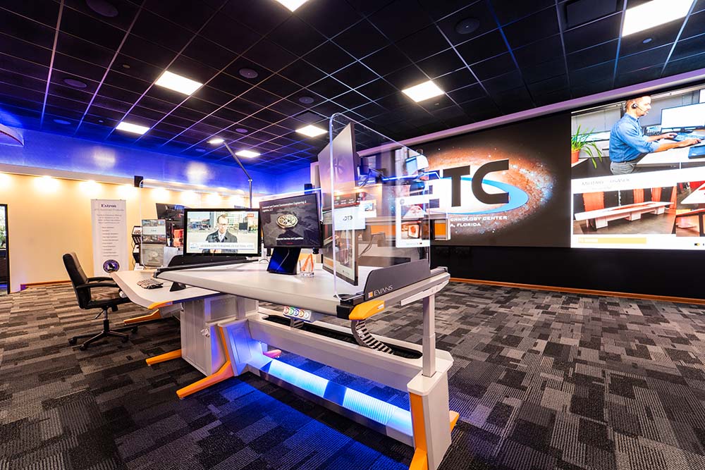 Tampa, Florida Showroom with Evans Control Room Consoles